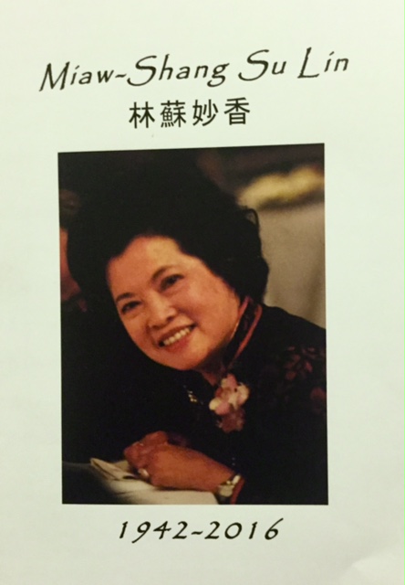 290. Mrs. Miaw-Shang Su Lin (林蘇妙香) / A Taiwanese American bravely ...
